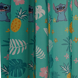 Jay Franco Disney Lilo & Stitch Aloha Stitch 63" Inch Drapes - Beautiful Room Décor & Easy Set Up, Bedding - Curtains Include 2 Tiebacks, 4 Piece Set (Official Disney Product)