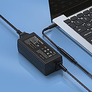 65W 45W 2 Tips Charger for Dell Laptop Charger,Replacement for All 65W 45W Dell inspiron 13 14 15 17 3000 5000 7000 Series laptops Round Connects Chargers（7.4mm and 4.5mm）