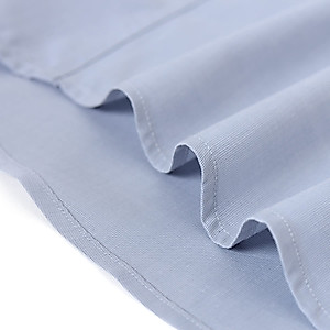 Gollnwe Men's Dress Shirt Long Sleeve Wrinkle-Free Casual Button Down Dress Shirt for Men Grey L