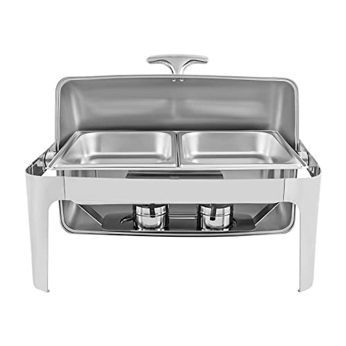 NeNchengLi Stainless Steel Chafing Dish Buffet Set Food Warming Container, 9.54QT Rectangle Catering Buffet Chafing Dish, Stainless Steel Food Insulation Warmer Parties Buffet Server Pan Warming Tray