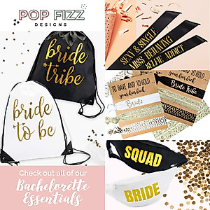 Pop Fizz Designs Bachelorette Slap Bracelets | Bachelorette Party Favors | Bride Tribe Gifts (Pink)