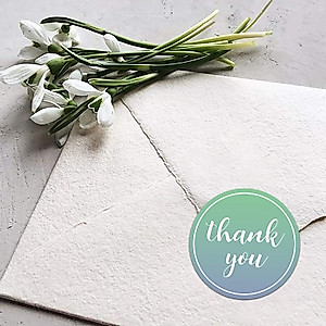 Color Thank You Stickers, 6 Different Gradient Rainbow Fashion Designs, 1.4 Inch, 500 Adhesive Labels Per Roll, Thank You Stickers for Small Business, Thank You Stickers for Wedding, Bridal Shower.