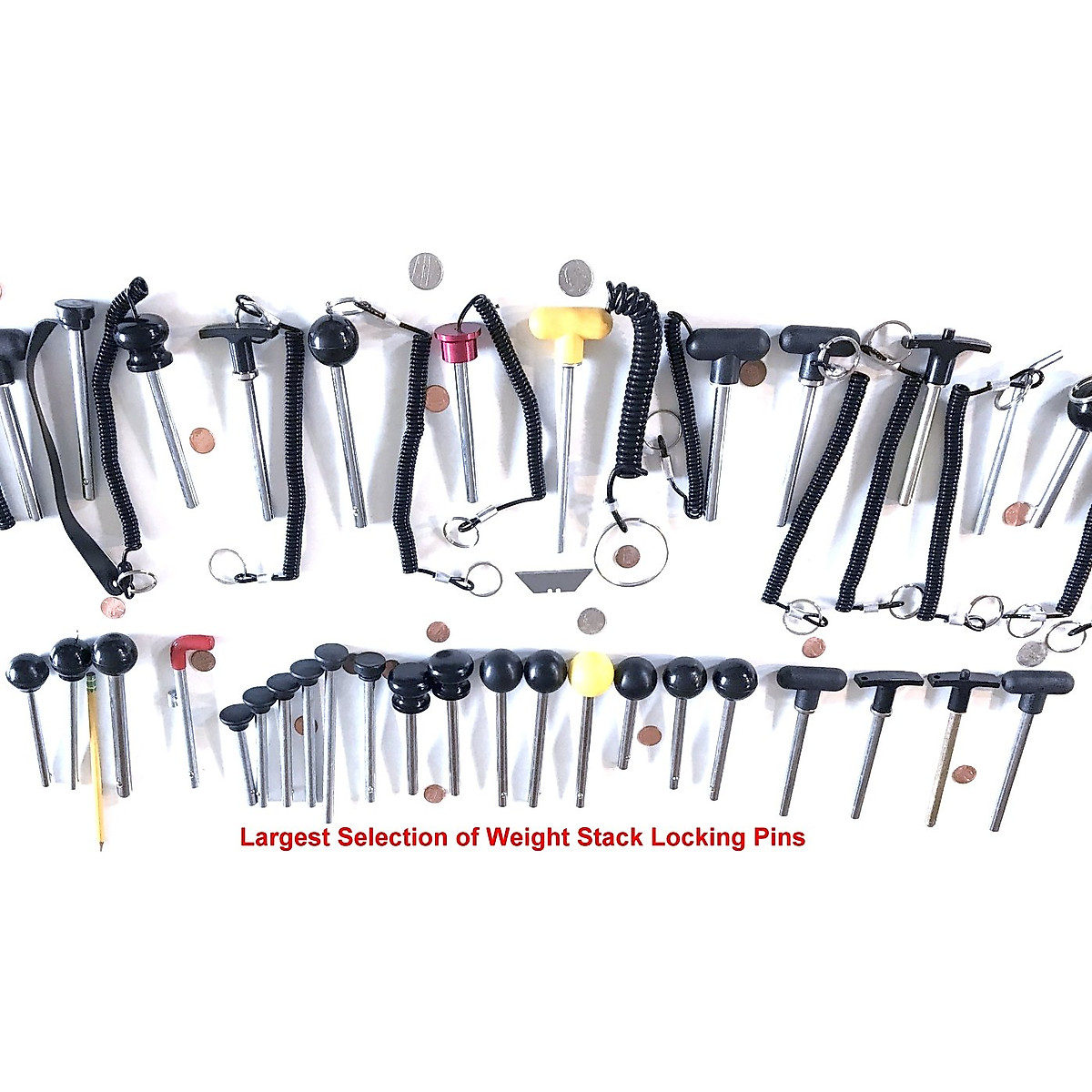 SB Distribution Ltd. Pin, Tensile - Universal Weight Stack Replacement SELECTOR Key - 3/8" Diameter | 3-1/4 | Designer Yellow Round Knob - Chrome Plated Steel Shaft | by SBD