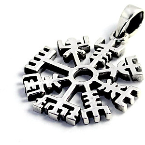 COSUMOSU 925 Sterling Silver Viking Compass Vegivisir pendant for Men Women