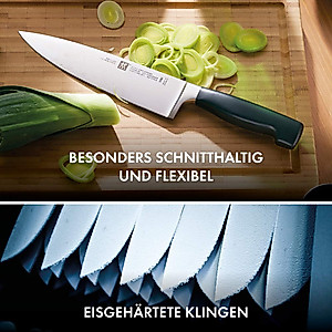 ZWILLING Self-Sharpening Knife Block, 7 Piece, Stainless Steel, White