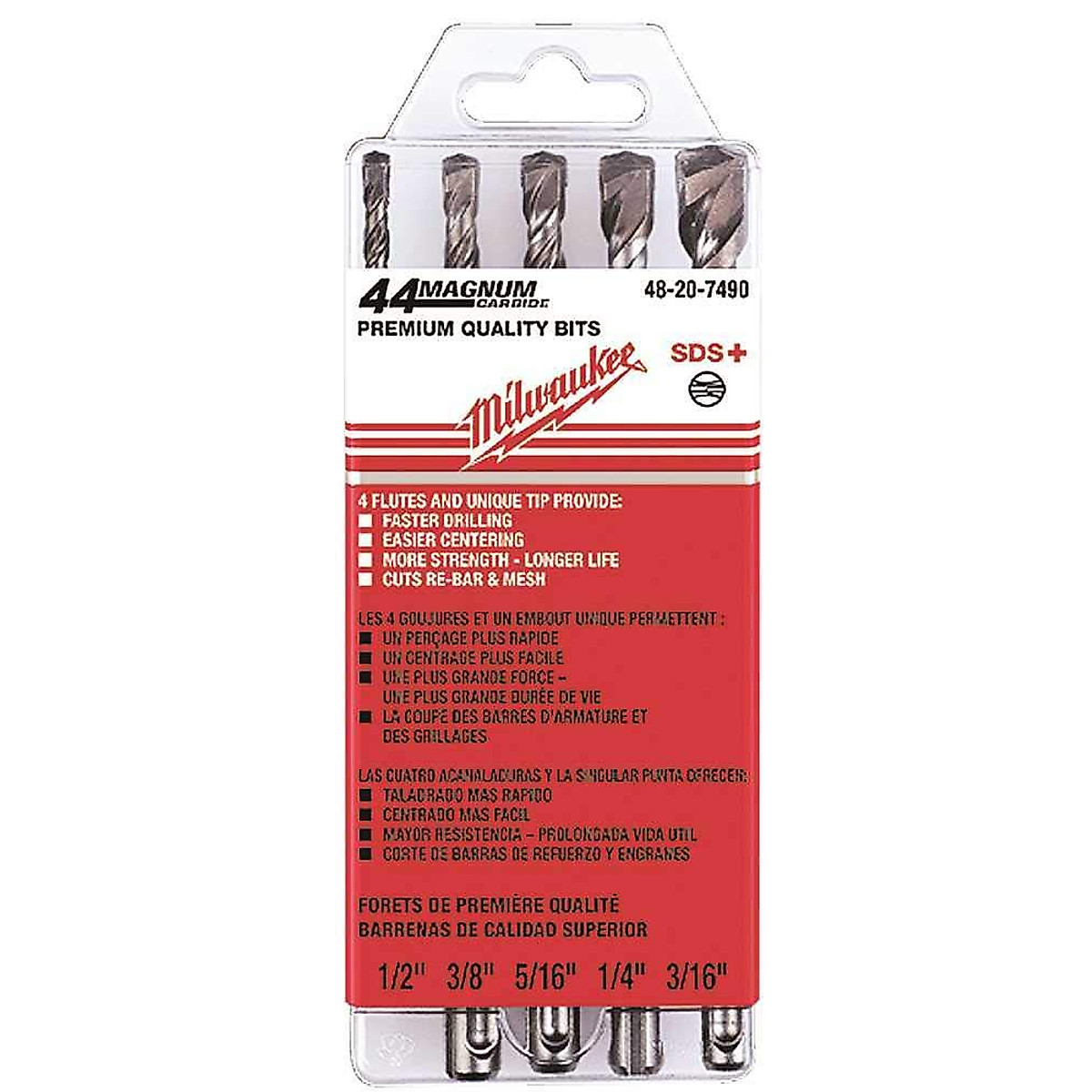 Milwaukee 48-20-7490 SDS+ Bit Assortment