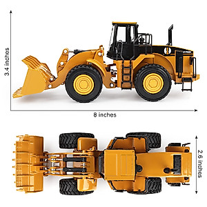 1/50 Diecast Metal Wheel Loader Truck Toy for Kids, Metal Construction Equipment Bulldozer Models for Boys and Girls