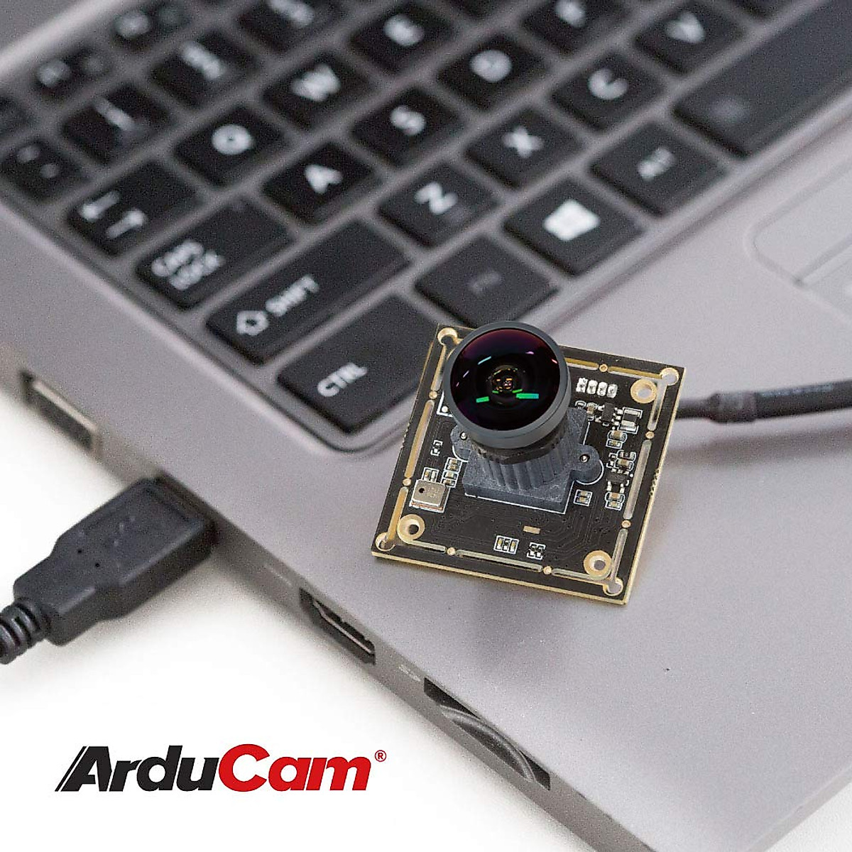 Arducam 1080P Low Light WDR Ultra Wide Angle USB Camera Module for Computer, 2MP CMOS IMX291 160 Degree Fisheye Mini UVC USB2.0 Webcam Board with Microphone, 3.3ft Cable for Windows Linux Mac OS