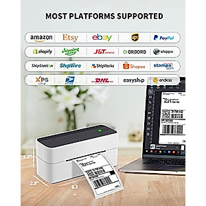 Bluetooth Label Printer with Thermal Label - 2.25" x 1.25", 1000 Sheets/Roll，1 Roll