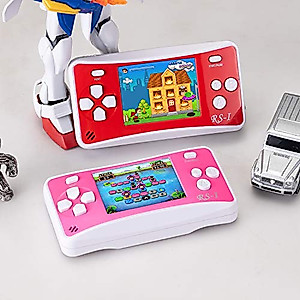 Portable Handheld Games for Kids 2.5" LCD Screen Game TV Output Arcade Gaming Player System Built in 152 Classic Retro Video Games Birthday for Your Boys Girls- (Pink)