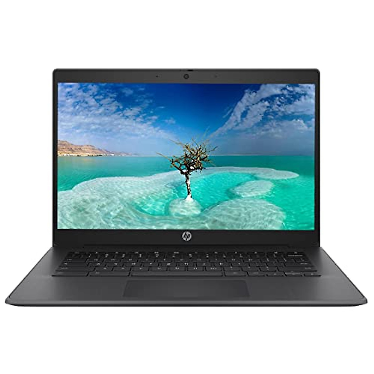 2022 Newest HP 14" Flagship Chromebook, AMD Processor, 8GB LPDDR4, 32GB Storage, Chrome OS, Dale Black (Renewed) (Dale Black)