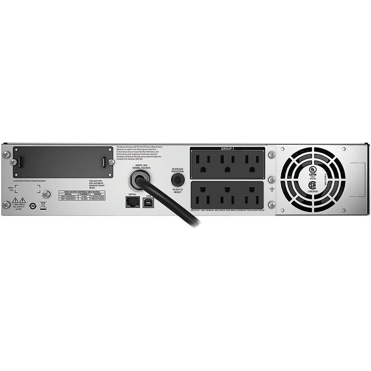 APC Smart-UPS 1500VA UPS Battery Backup with Pure Sine Wave Output (SMT1500)