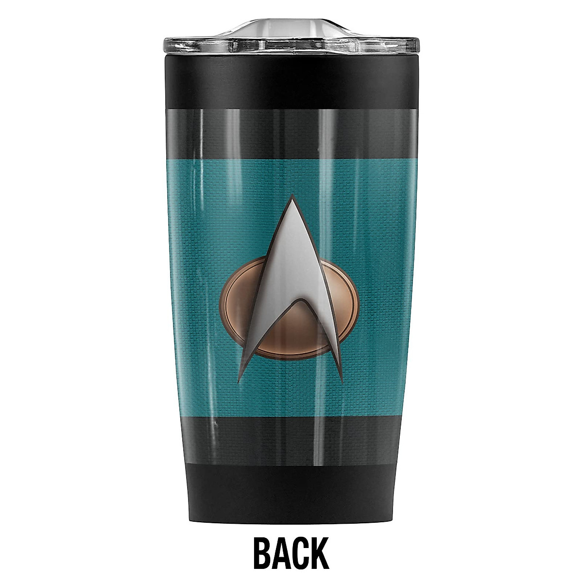 LOGOVISION Star Trek TNG Science Uniform Stainless Steel Tumbler 20 oz Coffee Travel Mug/Cup, Vacuum Insulated & Double Wall with Leakproof Sliding Lid | Great for Hot Drinks and Cold Beverages