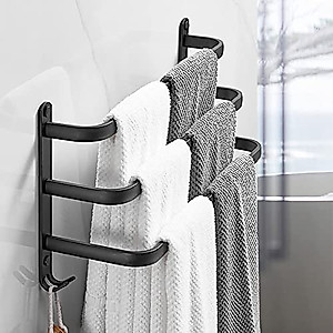 Senhill 3-Tier Towel Bar Wall Mounted Bath Towel Rack Towel Storage Shelf for Bathroom 24-Inch Towel Holder Towel Rail Towel Hanger