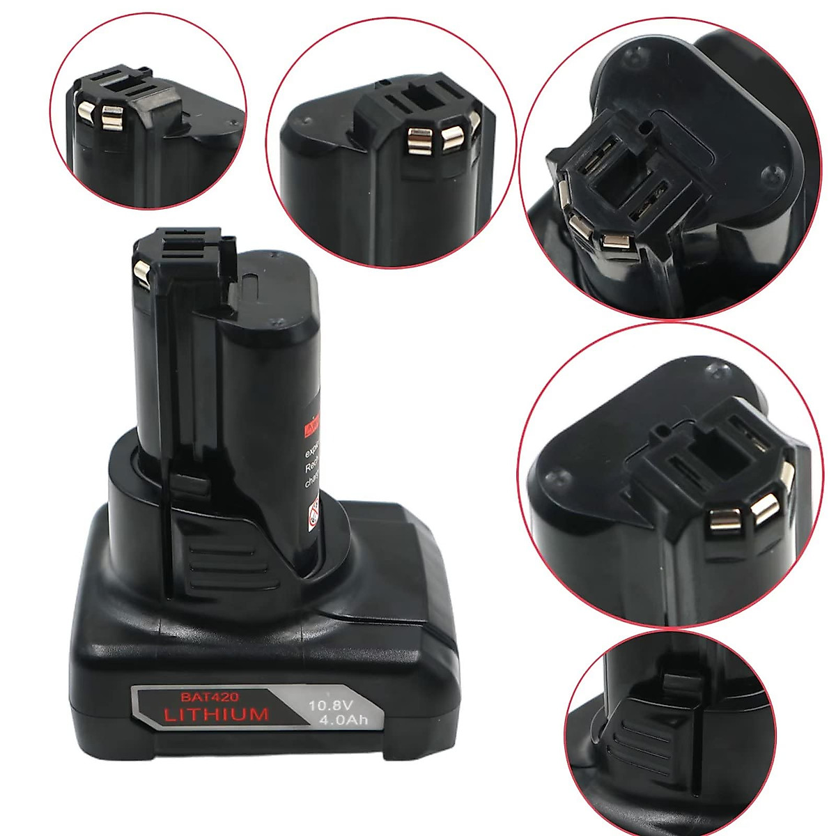 Taurus King Compatible with Bosch 12 Volt Lithium ion Battery 4.0Ah 4000mAh Suitable for 12V Li-ion Electrical Tools Replaceable Batteries