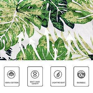 IZZY + TOBY Womens Capri Pajama Set Summer Pajamas for Women Short Sleeve Top with Capri Pants Sleepwear Cotton Pjs Sets Ladies Pajamas Sets Print Capri Pajama Sets Lounge Set Dark Green Leaf M