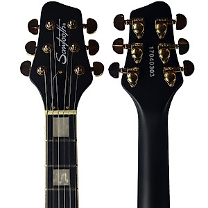 Sawtooth 6 String Solid-Body Electric Guitar, Right Handed, Satin Black, (ST-H70C-STNBK)