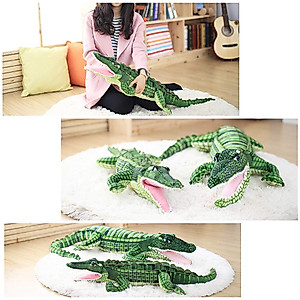 ERDAO Alligator Plush,Realistic Large Crocodile Stuffed Animal Toys,39.3 inches,Green