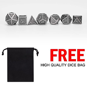 Metal Dice Set Dungeons and Dragons Dice DND Dice Polyhedral Dice Set for D&D RPG MTG Role Playing Table Games