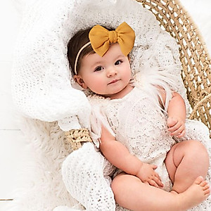 Prohouse 21 PCS Big Bows Baby Nylon Headbands Hairbands Hair Bows Elastics for Baby Girls Newborn Infant Toddler Child Hair Accessories