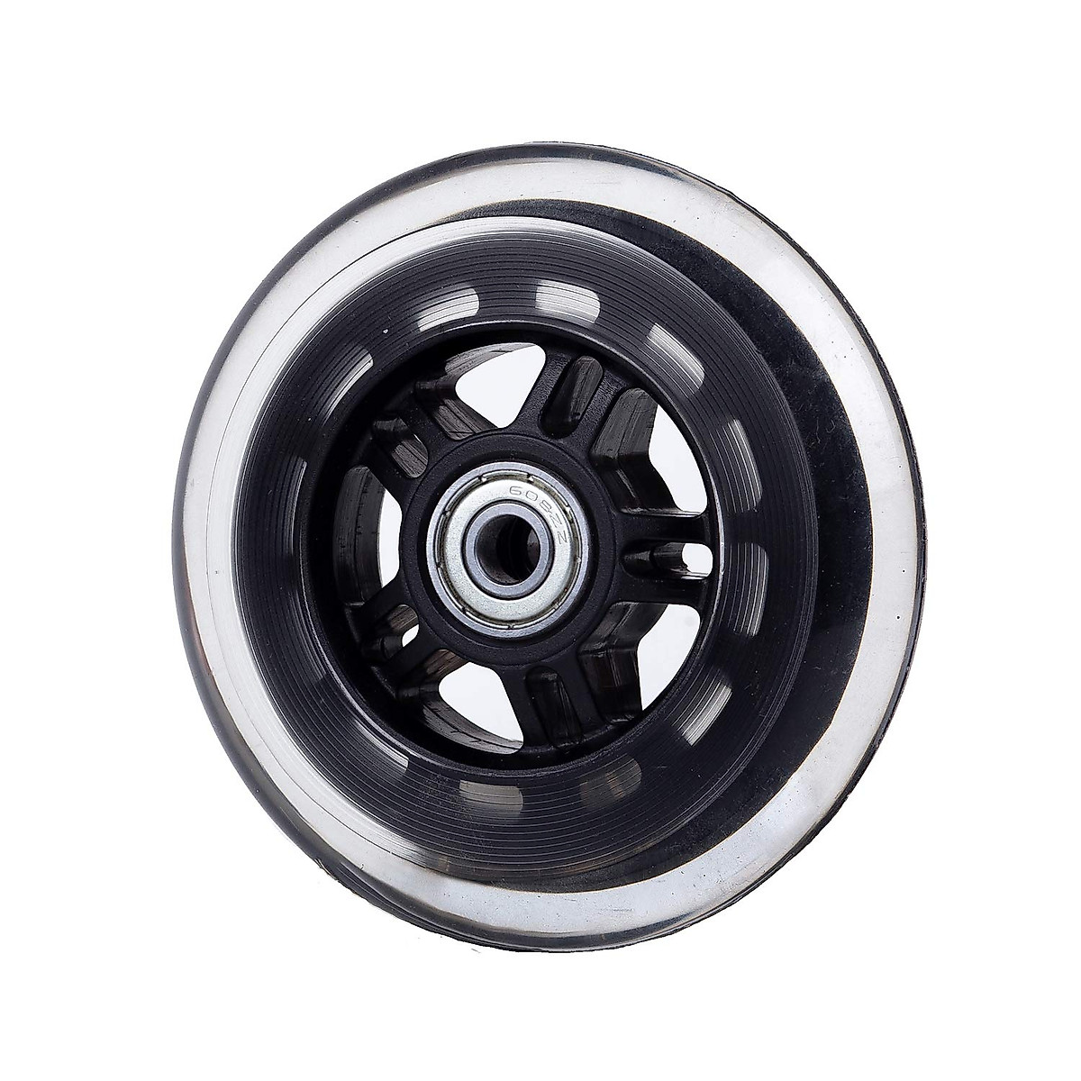 Little World Scooter Wheels Pair - 2Pcs Scooter Replacement Wheels - 100mm Pro Stunt Scooter Replacement Wheels with ABEC-7 Bearing - Quality Scooter Wheels for Smooth Ride, Black 100mm wheels