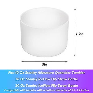Zukro 2 Pack Silicone Boot for Stanley The Quencher H2.0 & IceFlow Flip Tumblers - Fits 20 oz, 30 oz, and 40 oz Quencher - Anti-Slip Bottle Bottom Bumper Sleeve Cover - Accessories for Stanley cup
