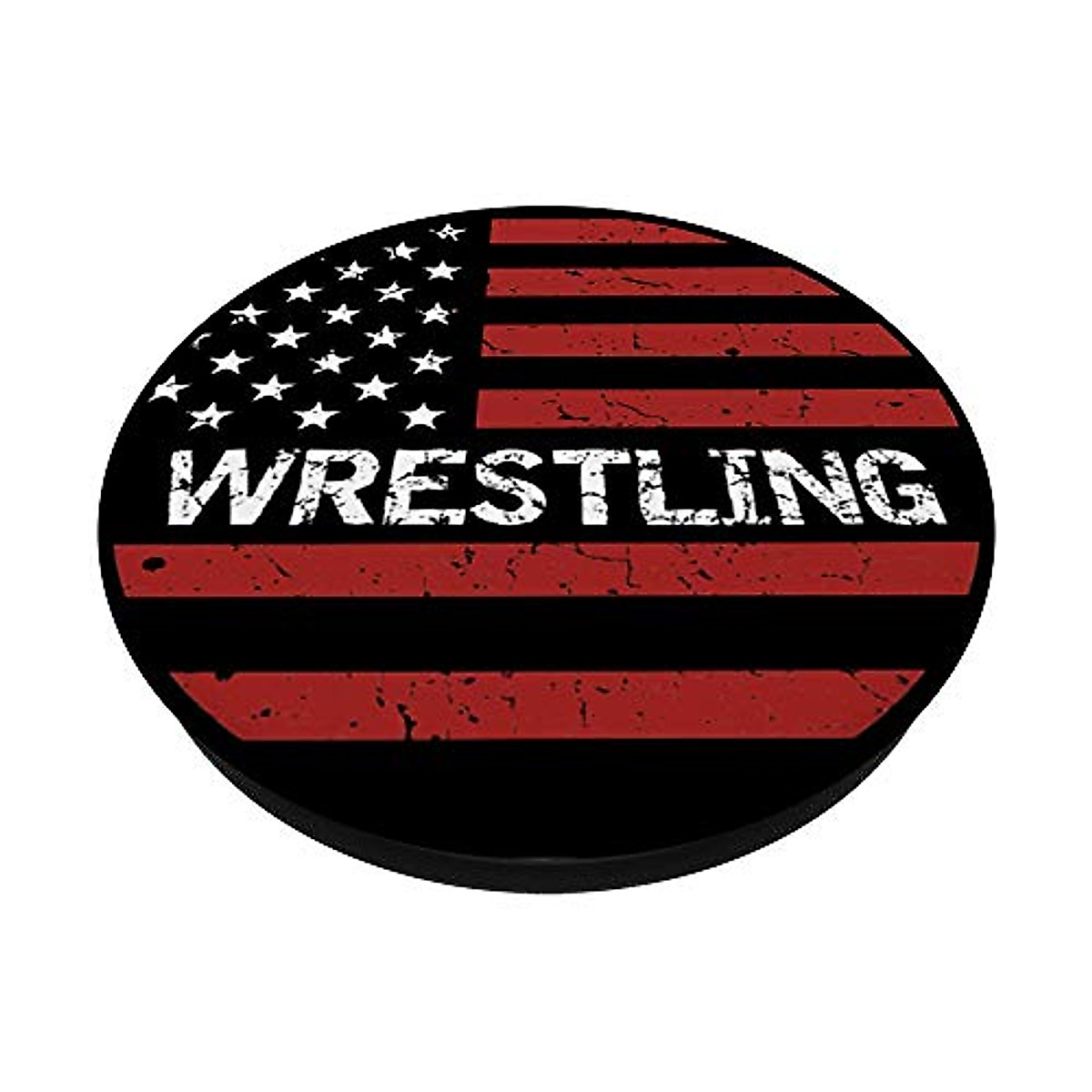 Wrestling USA American Flag Sport Fan Gift Pop Socket PopSockets PopGrip: Swappable Grip for Phones & Tablets
