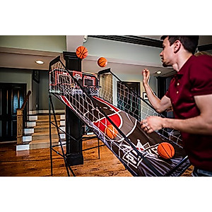 TRIUMPH SPORTS USA Play Maker Double Shootout Basketball Game Includes 4 Game-Ready Basketballs and Air Pump and Needle, Black