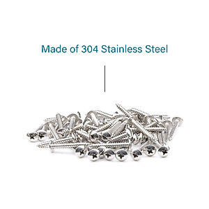 100Pcs #6 x 1" Truss Head Phillips Wood Screws Stainless Steel 304 Self Tapping Screws | by IMSCREWS