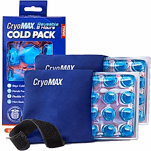 CryoMAX Cold Pack, Reusable, 8 Hour Cold Therapy Ice Pack, Small, 6"x 6" (Pack of 2)