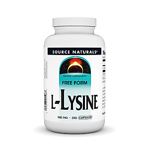 Source Naturals L-Lysine Free Form -Amino Acid Supplement Supports Energy Formation & Collagen - 200 Capsules