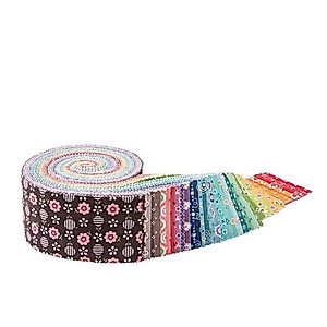 Lori Holt Bee Dots Rolie Polie 40 2.5-inch Strips Jelly Roll Riley Blake Designs RP-14160-40