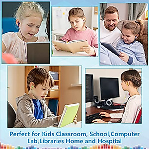 OSSZIT Earbuds Bulk 30 Pack,Wholesale Bulk Headphones Wired Earphones with 3.5 mm Jack Multi Colored Individually Bagged Perfect for Classroom Kids School Students Children and Adult