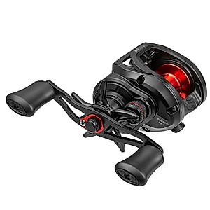 Baitcasting Reel Dual Brakes Lightweight 7.1:1 High Speed Gear Ratio 6 Stainless Steel Ball Bearings Baitcaster (Left Hand)