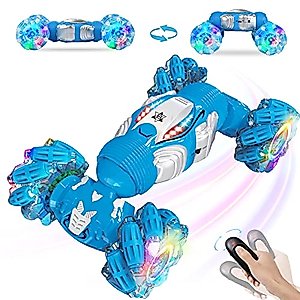 BEMITON Remote Control RC Cars for Boys,Gesture Sensing RC Stunt Car 6 7 8-12 9 10 11 Year Old Kids Gifts,4WD Off Road Double Sided Drift Truck,Transformer Remote Controlled Offroad Vehicle