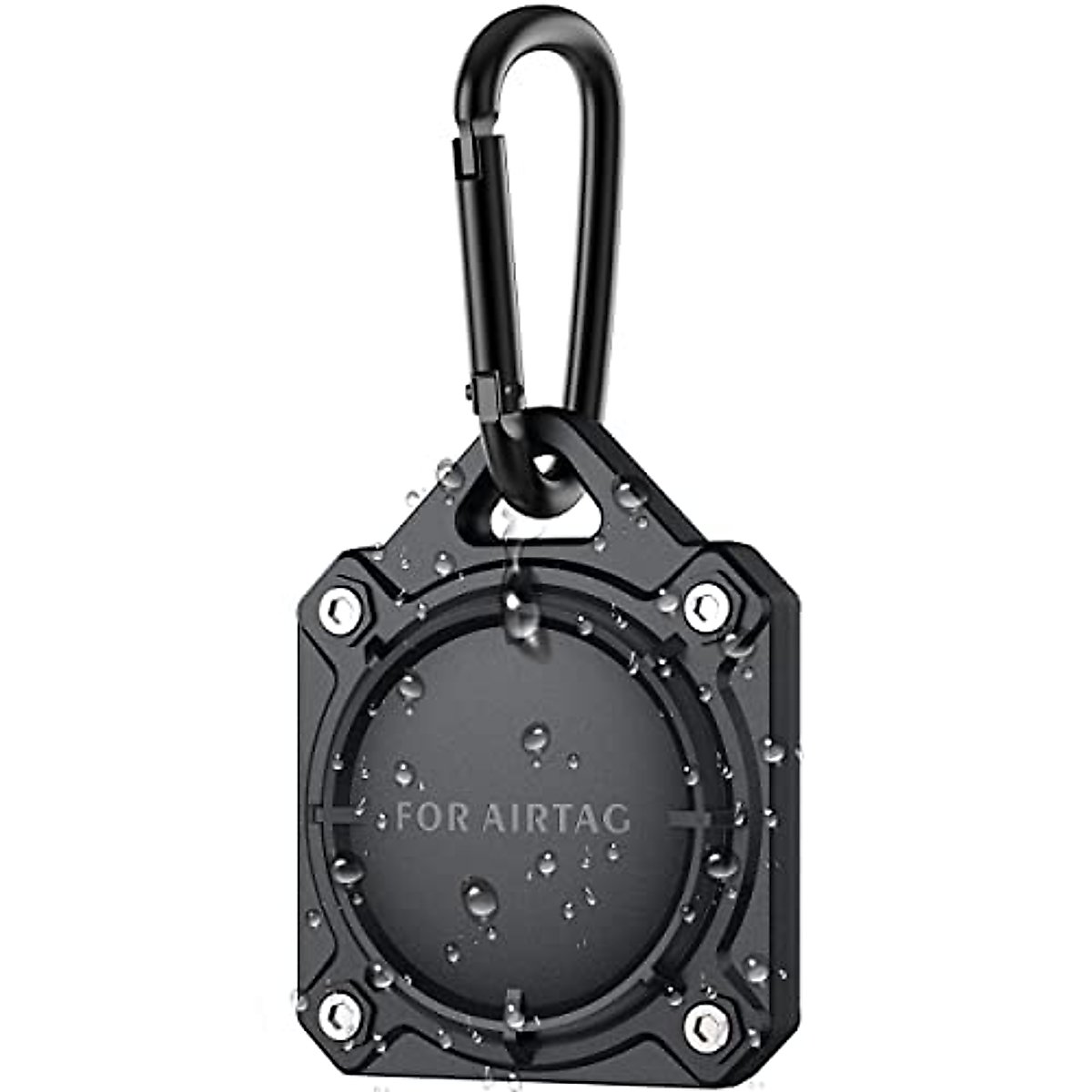 HBT Waterproof Airtag Holder/AirTag Keychain Case, Fully Enclosed, Durable, Secure Protector for AirTag with Key Ring (1pack)