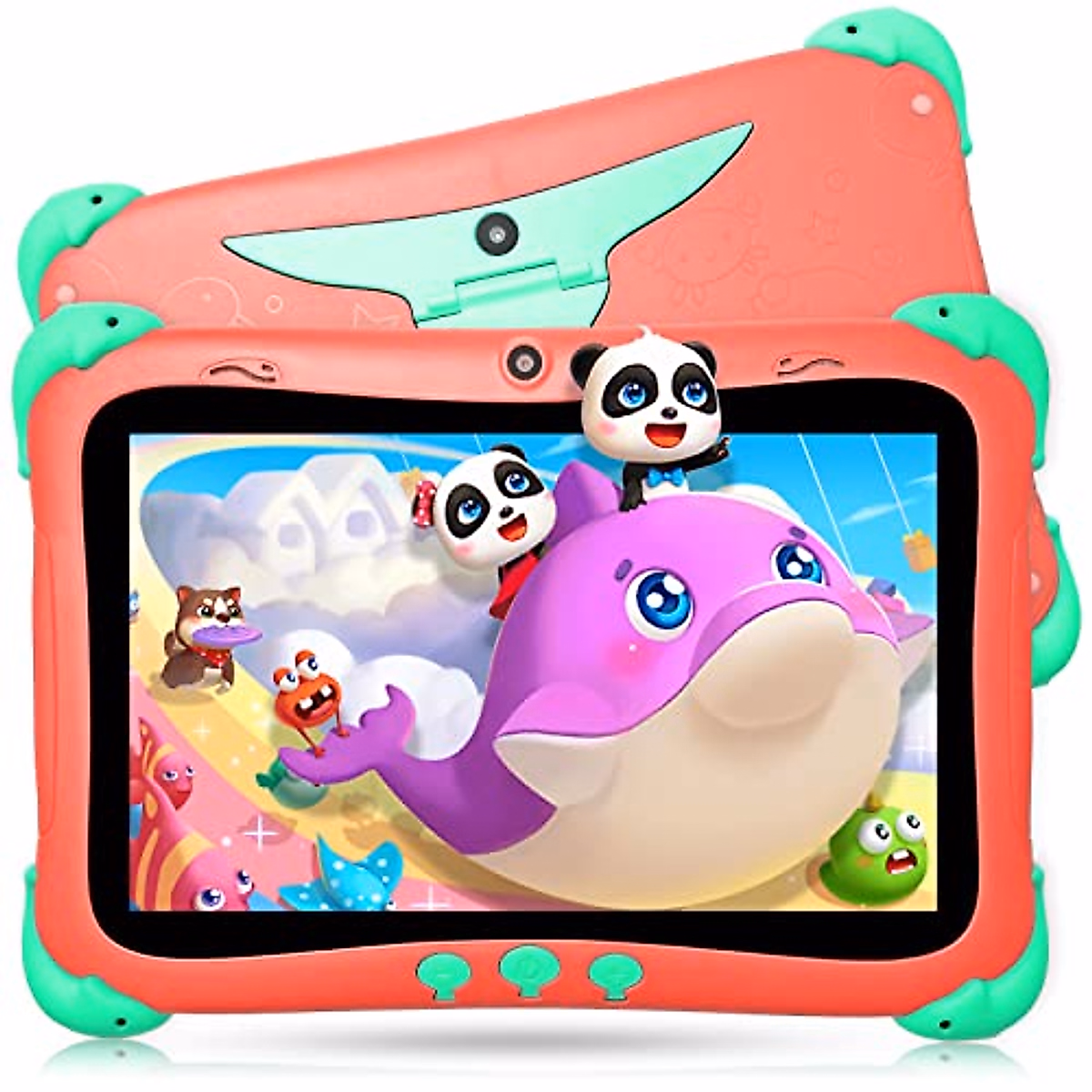 ATMPC Kids Tablet 8 inch, Android 11 Tablet for Kids, 32GB ROM 2GB RAM, WiFi, 4000 mAh, Google Services Tablet, Parental Control APP, Dual Camera, Toddler Tablet with Case, Kids Learning Tablet Pink