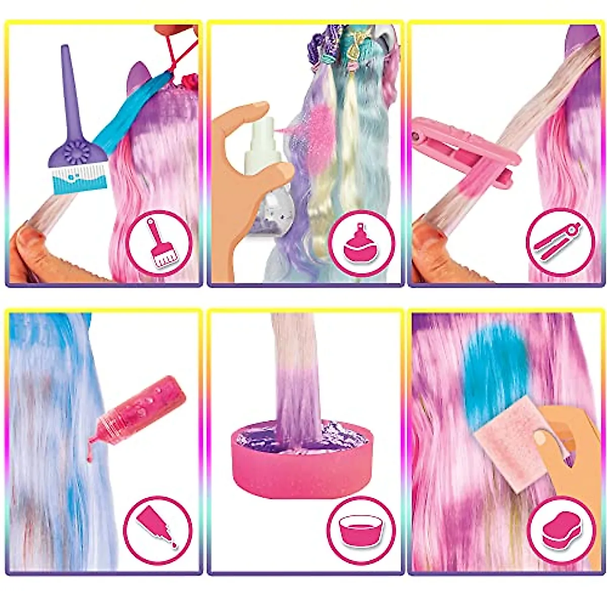 IMC Toys VIP Pets Color Boost - Includes 1 VIP Pets Doll, 9 Surprises, 6 Accessories| Kids Age 3+ (712003)