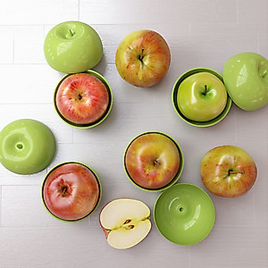 Popi Products 6PCS Vegetable And Fruit Storage Containers For Fridge-Reusable Fresh Food Savers-Onion Storage Pod-Tomato Holder-Lemon Saver-Avocado Holder-Apple And Banana Case