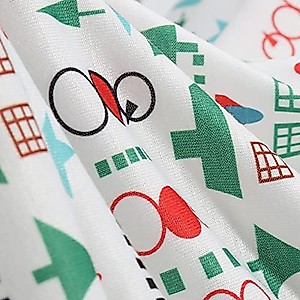 Christmas Dresses for Women Fashion Bow Belt Long Sleeve Crew Neck Fall Costume Casual Printing Plus Size Pleated Dress White