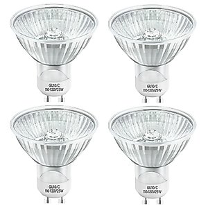 Gaormii Halogen GU10 120V 25W NP5 Replacement Bulb for Candle Warmer,Scent Wax Burner,Fragrance Melt,Warming Bulb MR16 JDR Dimmable,Warm White,4 Pack