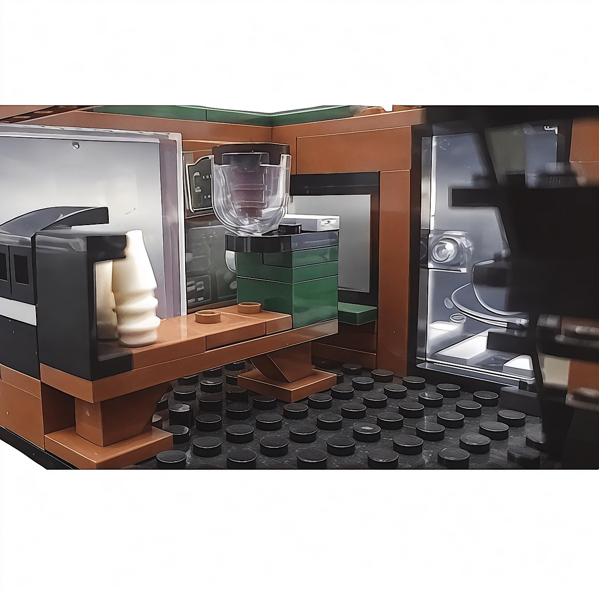 General Jim's Modular City Building Blocks Coffee Shop Set – 283 Pieces | 2-Story Café Playset | Compatible with Major Brick Brands | Coffeemaker, Restaurant Seating, Menu Board & Walk-Up Window