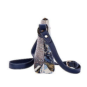 Signare Tapestry Crossbody Bag Shoulder Purse for Women In Hokusai Great Wave off Kanagawa Design (XB02-ART-JP-WAVE)