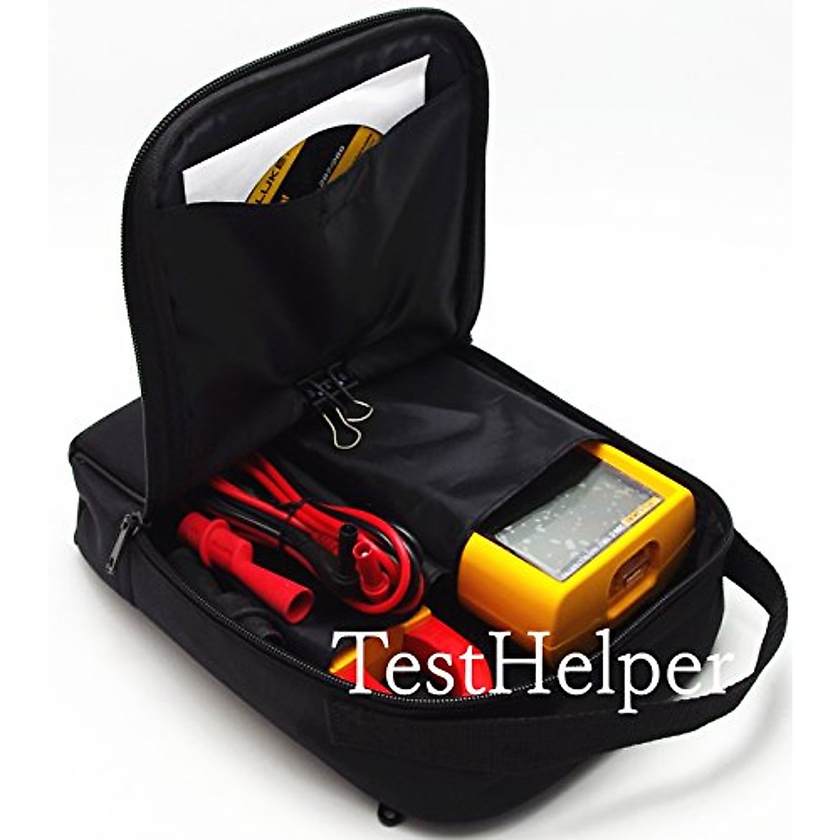 TestHelper KCH20 Big Size Soft Carrying Case Use For Handheld Multimeter,Phase Indicator,Thermometer, Calibrator,Clamp meter,Network,Process Meter, Combo Kit