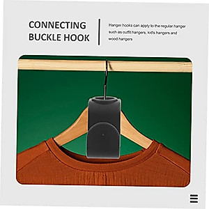 DOITOOL 20pcs Double Sided Hanger Hook Hangers for Clothes Metal s Hooks Cabinet Hook Hanger Extender Clips Connecting Buckle Hook Space Saving Clothes Hooks Metal Hanger Connector Hooks