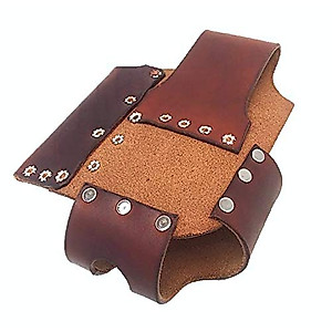 Basket Style Tape Measure Holder with Pencil Pouch (Dark Brown)