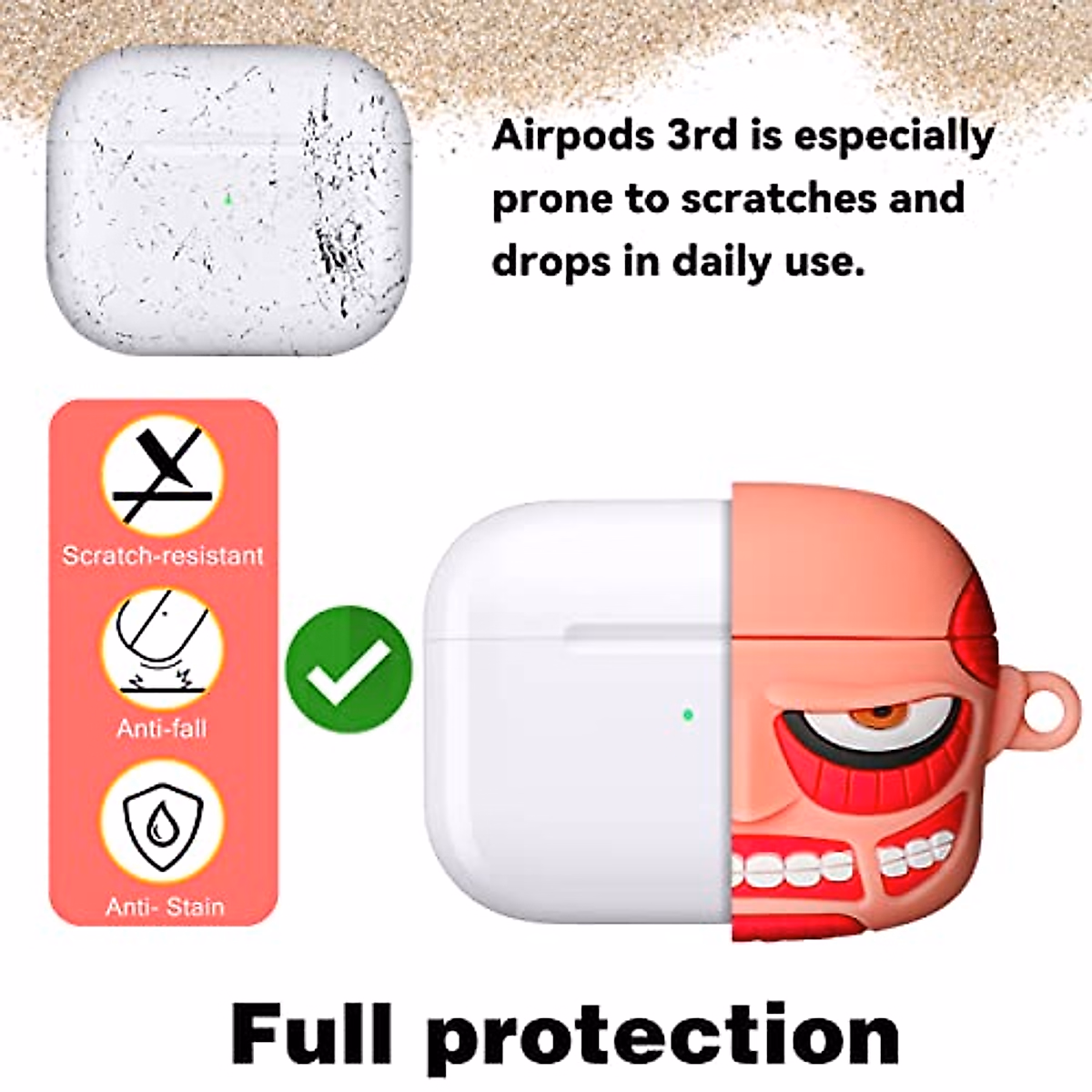 Mulafnxal for Airpods 3 3rd Generation Case Cute 3D Lovely Unique Cartoon for Airpod 3 Silicone Cover Fun Funny Cool Design Fashion Cases for Boys Girls Kids Teen for Air pods 3 (2021) (PK Giant)