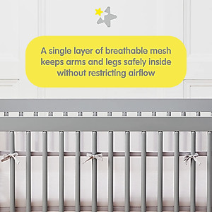 BreathableBaby Breathable Mesh Liner for Full-Size Cribs, Classic 3mm Mesh, Light Pink (Size 4FS Covers 3 or 4 Sides)