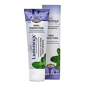 Lumineux Sensitivity Toothpaste - Fluoride Free, Certified Non-Toxic - NO Artificial Flavors, Colors, SLS Free, Dentist Formulated - Relieves Sensitive Teeth Without the Harm - 3.75 Oz