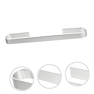 DRESSOOS 1 Set Nail Towel Rack Black Towel Holder Wall Mounted Towel Holder Kitchen Cabinet Holder Simple and Elegant Towel Holder Sticky Hanger Bathroom Shelf Household Space Aluminum